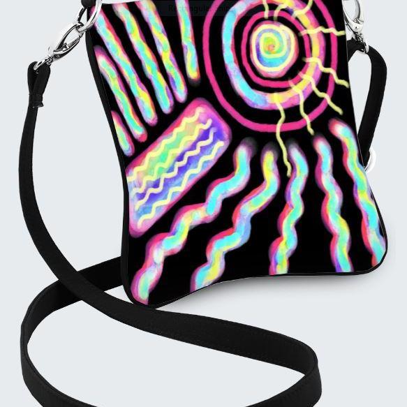 Shoulder Clutch Handbag Printed With My Funky Abstract Portrait Of A ...