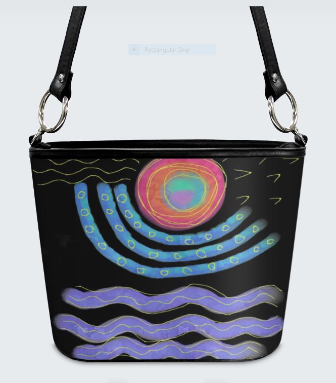 Funky Abstract Art Shoulder Bag Handbag Purse on Luulla